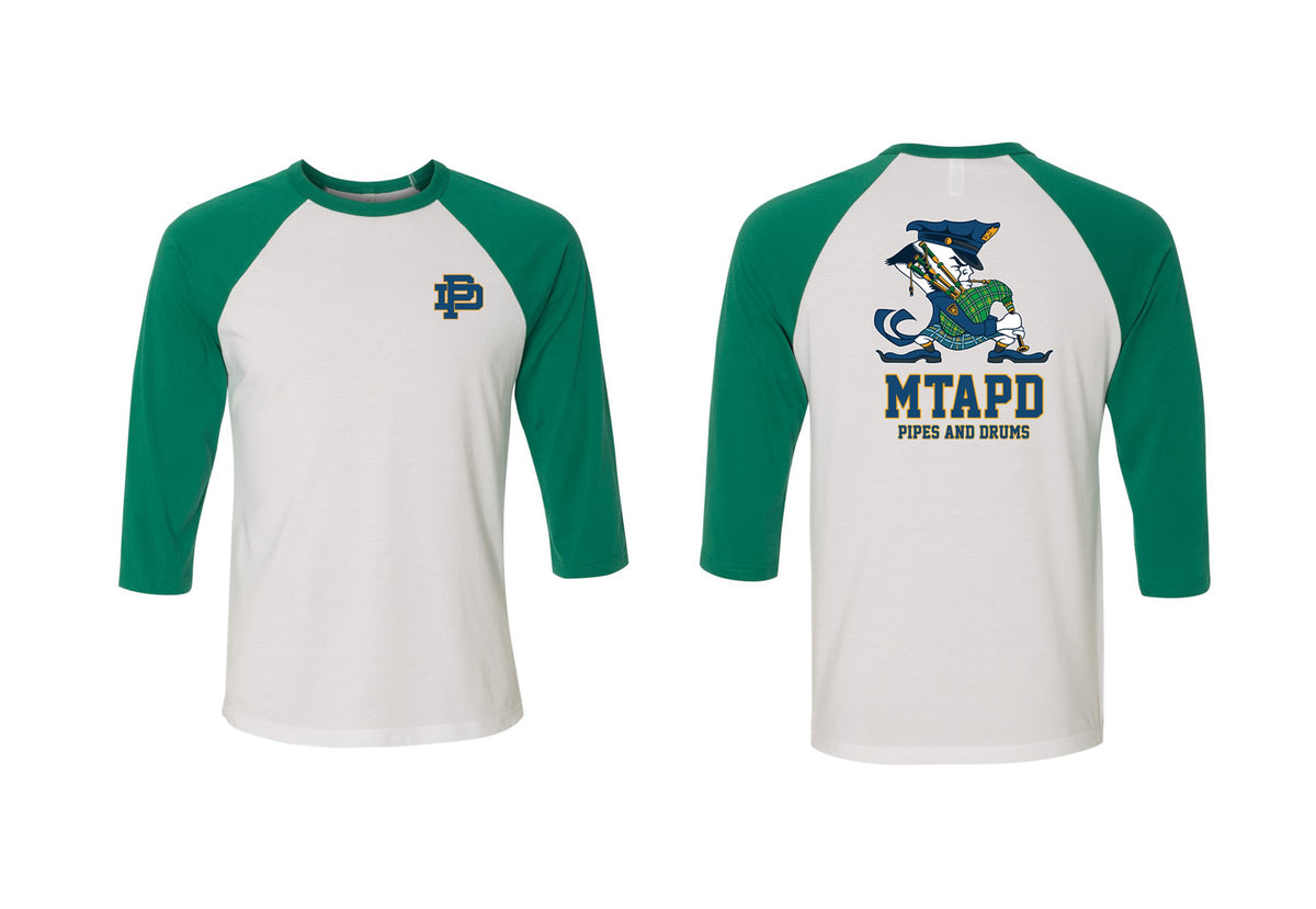MTAPD Pipes & Drums Fighting Irish 3/4 Sleeve Baseball Tee – Squad Life