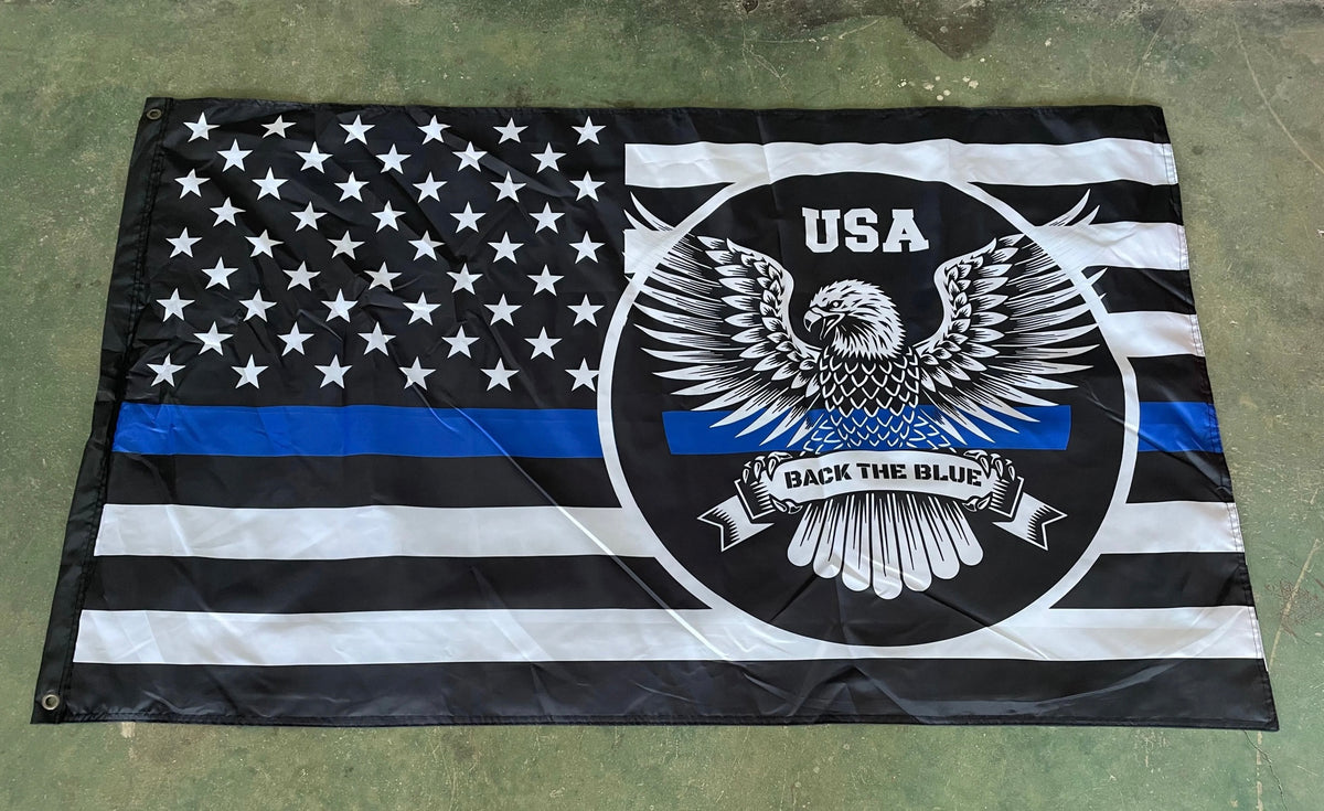 Thin Blue Line Small Eagle 3x5 Flag – Squad Life